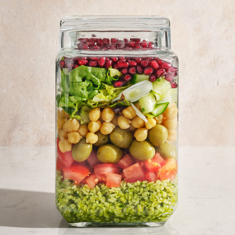 Bulgursallad i burk med kikärtor och granatäpple | Sevan